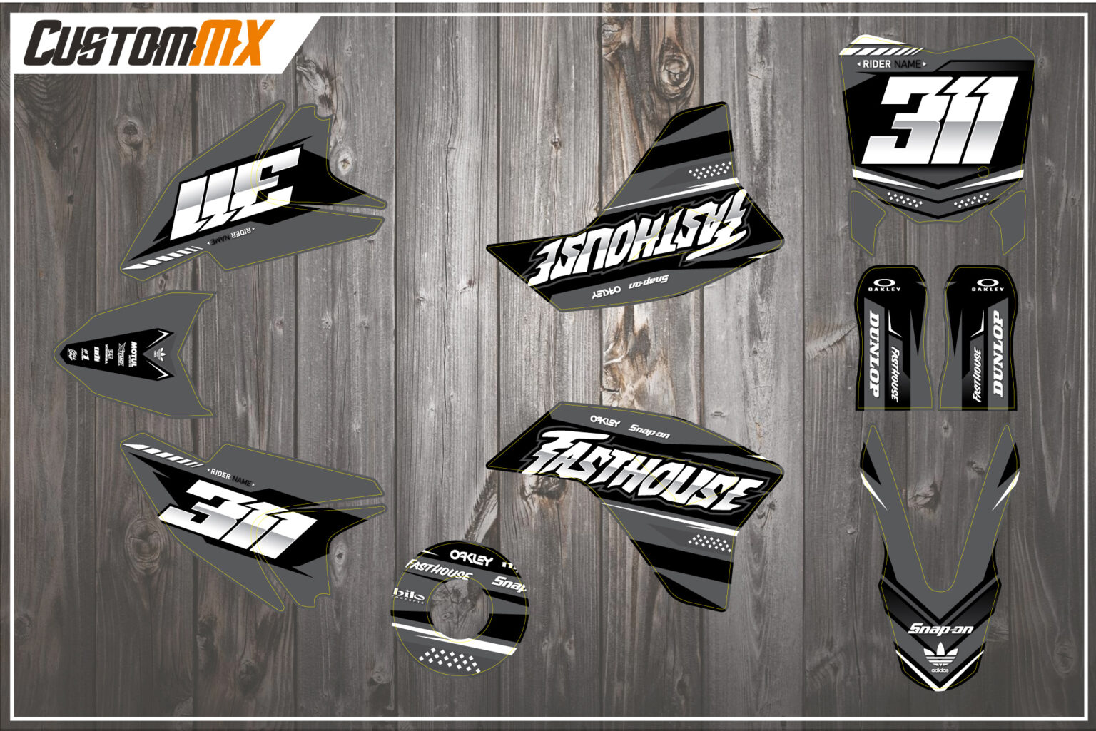 Havana (Grey) Series – Funbikes MXR 1000/1300/1500/1600 Graphics Kit ...