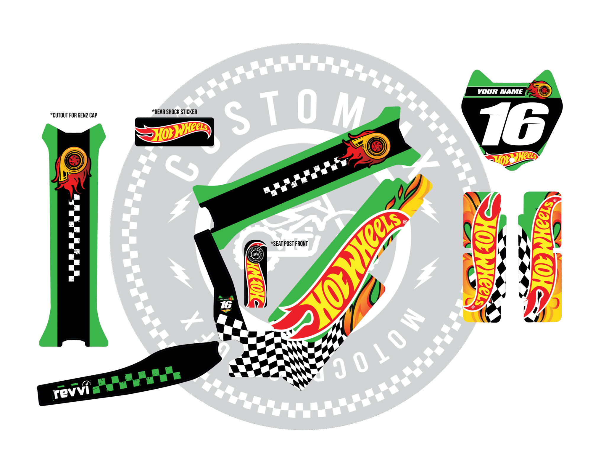 Hot Wheels Green Series – Revvi 18″ / Revvi 20″ models – Custom MX ...
